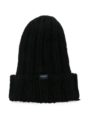 Woolrich Hat Chunky Beanie - Black