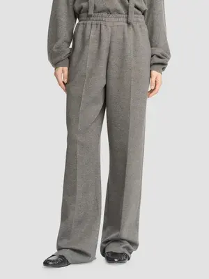 Malo Pleated Cashmere-silk Straight-leg Pants