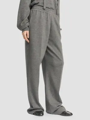Malo Pleated Cashmere-silk Straight-leg Pants
