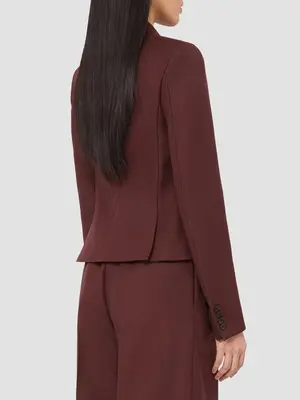 Max Mara Denim Effect Wool Double Breasted Jacket