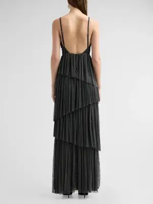 PatBO Thereza Beaded Tulle Gown
