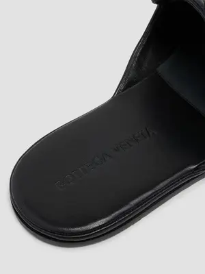 Bottega Veneta Palazzo Intrecciato Leather Mules - Black