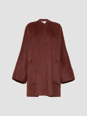 Max Mara Short Alpaca And Wool Coat
