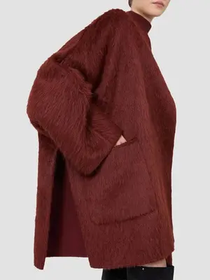 Max Mara Short Alpaca And Wool Coat