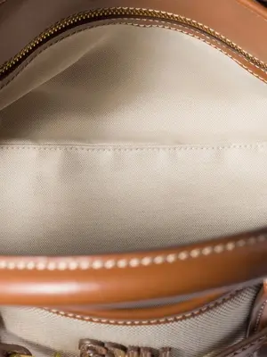 Miu Miu Aventure Canvas And Leather Shoulder Bag
