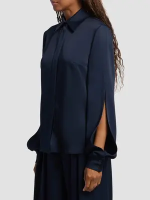 Michael Kors Split-sleeve Satin Shirt