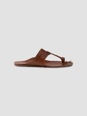 Prada Made In India Inspired Kolhapuri Chappal Leather Sandals