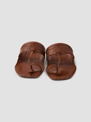 Prada Made In India Inspired Kolhapuri Chappal Leather Sandals
