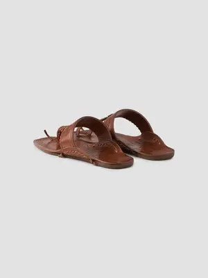 Prada Made In India Inspired Kolhapuri Chappal Leather Sandals