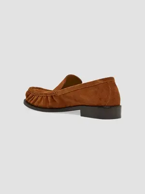 Dries Van Noten Creased-toe Suede Loafers - Tan