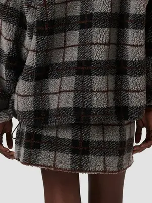 Miu Miu Checked Teddy Miniskirt