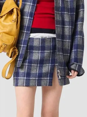 Miu Miu Checked Miniskirt