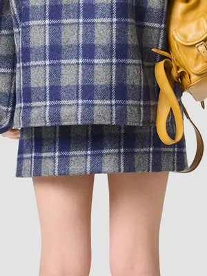Miu Miu Checked Miniskirt