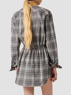 Miu Miu Flannel Mini Dress - Grey