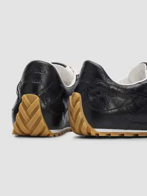 Bottega Veneta Orbit Flash Leather Low-top Sneakers - Black