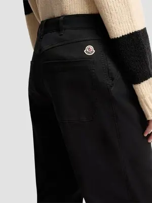 Moncler Pants In Gabardine - Black