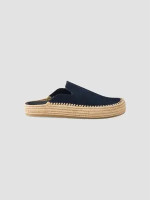 Prada Suede Mules - Blue