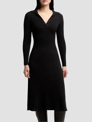 Moncler Polo Dress In Wool Blend