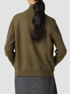Miu Miu Down-filled Cashmere Zipper Cardigan