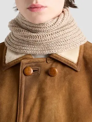 Prada Wool And Cashmere Scarf - Beige