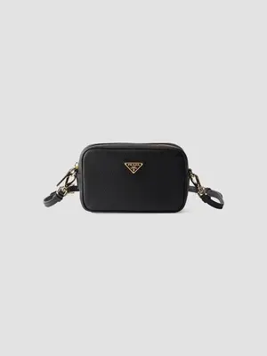 Prada Leather Mini Shoulder Bag - Black