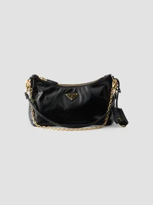 Prada Leather Mini Shoulder Bag - Black