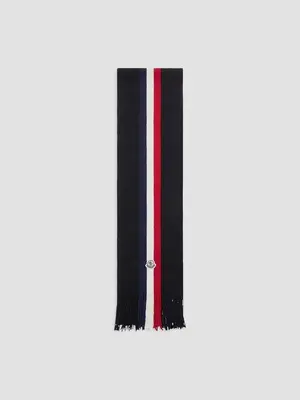 Moncler Scarf In Wool - Black Multi