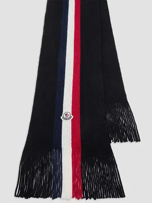 Moncler Scarf In Wool - Black Multi