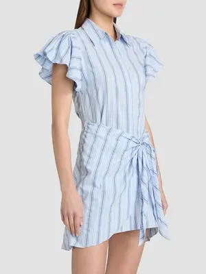 Cinq À Sept Charmine Striped Mini Shirtdress