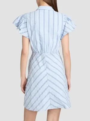 Cinq À Sept Charmine Striped Mini Shirtdress