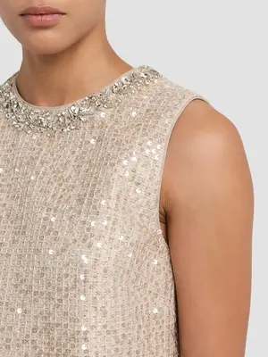 SACHIN BABI Uma Crystal-embellished Sequin Minidress