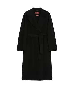 Max Mara Wool Cashmere And Silk Coat - Black