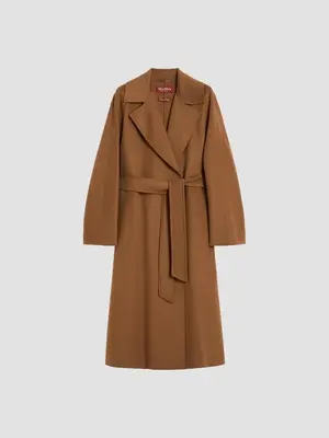 Max Mara Wool Cashmere And Silk Coat - Camel
