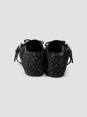 Miu Miu Wool Ballerinas - Black