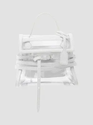 Moschino Tie Me Top Handle Bag - Transparent