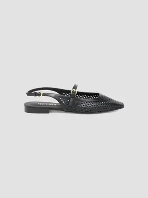 POLLINI Nina Leather Slingback Ballet Flats