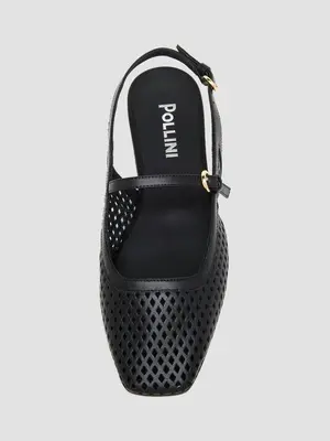 POLLINI Nina Leather Slingback Ballet Flats