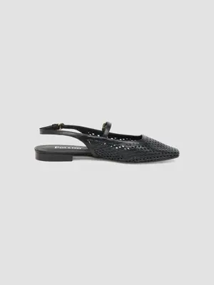 POLLINI Nina Leather Slingback Ballet Flats