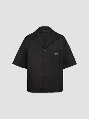 Prada Re-nylon Short-sleeved Shirt - Black