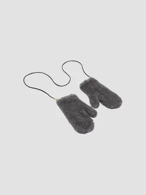 Max Mara Mittens In Wool And Alpaca Teddy Fabric