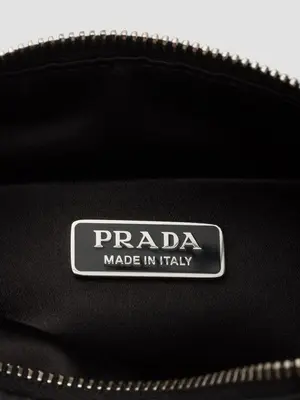 Prada Mini Crystal-studded Shoulder Bag - Black