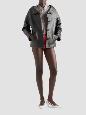 Prada Antiqued Nappa Leather Jacket