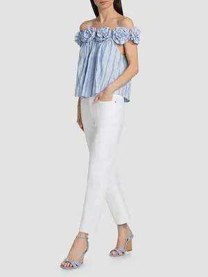 Cinq À Sept Kelsey Off-the-shoulder Striped Top