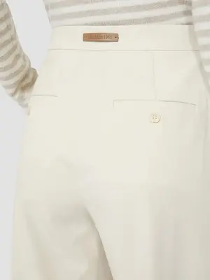 Max Mara Straight Fit Cotton Twill Trousers