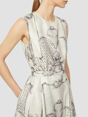 Max Mara Printed Mikado Shirt Dress