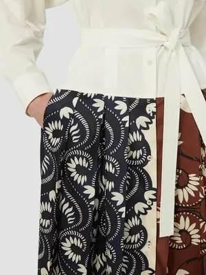 Max Mara Printed Cotton And Twill Shirt Dress