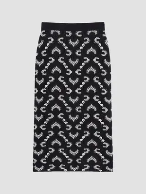 Max Mara Jacquard Yarn Skirt