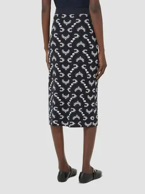 Max Mara Jacquard Yarn Skirt