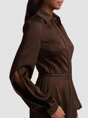Michael Kors Slit Sleeve Maxi Shirtdress