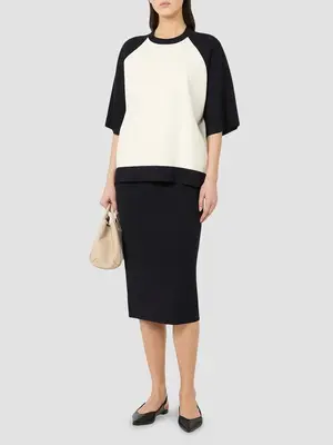 Max Mara Stretch Viscose Pencil Skirt